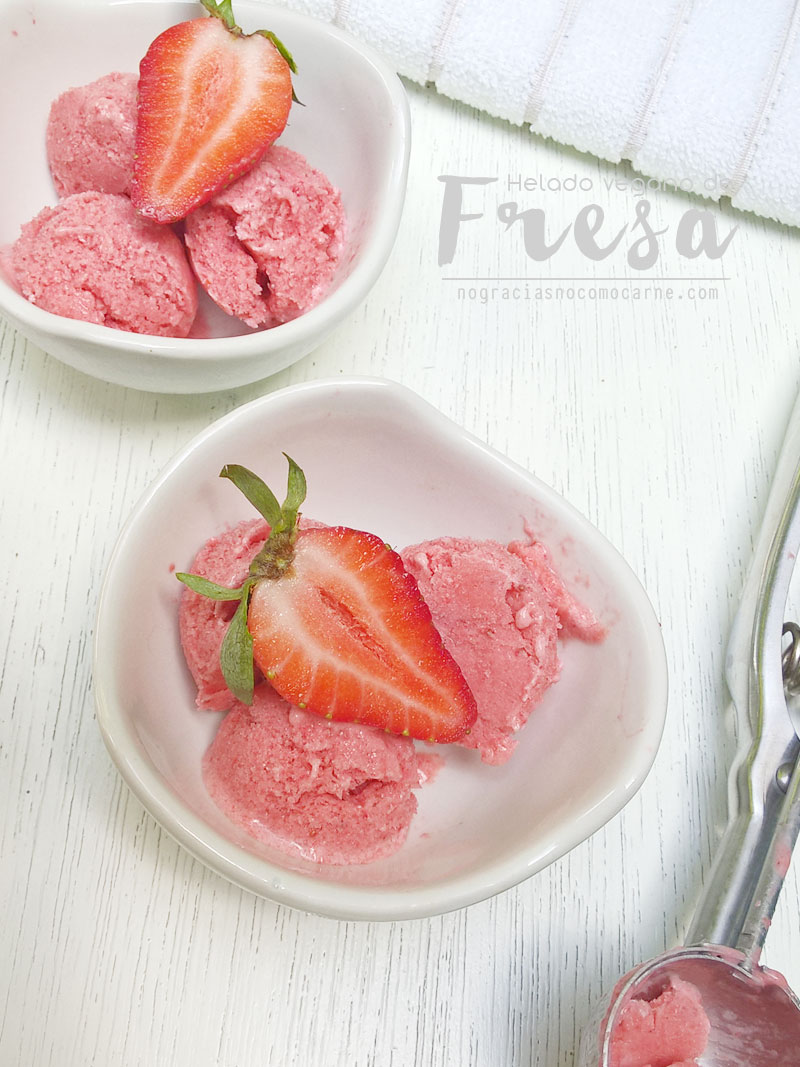 Helado Vegano De Fresa Hecho En Casa No Gracia No Como Carne Helado Vegano De Fresa Hecho En Casa No Gracia No Como Carne